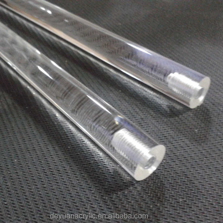 Acrylic Hollow Threaded Rod - Durable, Clear, Customizable