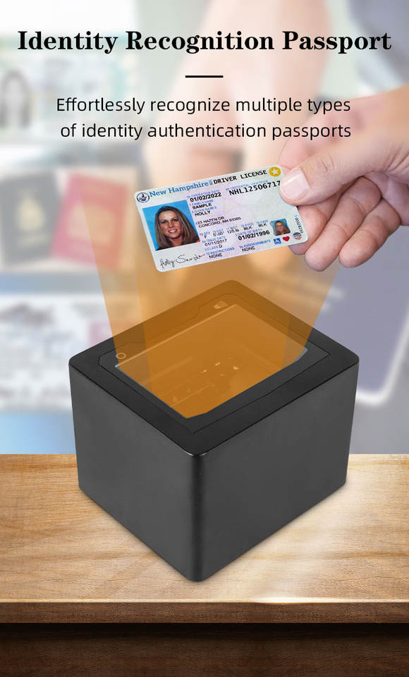 MS-3100 Desktop 1D/2D/QR Code Reading Barcode Scanner Support OCR/MRZ ...