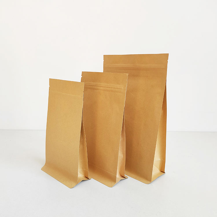 20x30cm Kraft Paper Bag with Zip Lock - Moisture Barrier
