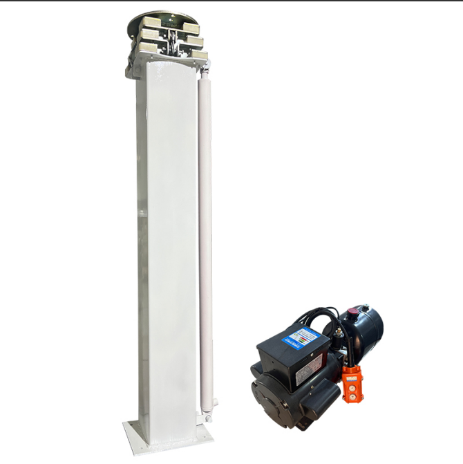 4m Steel Pole Hydraulic Lifting Telescopic Mast Retractable Electric ...