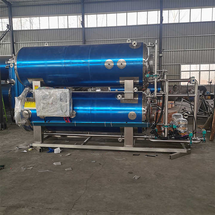 Water Immersion rotary autoclave sterilizer for dairy food with good ...