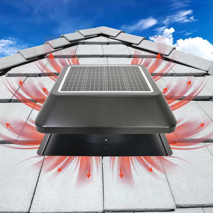 Industrial Cooling 25 Watt Solar Powered Attic Gable Exhaust Fans ...