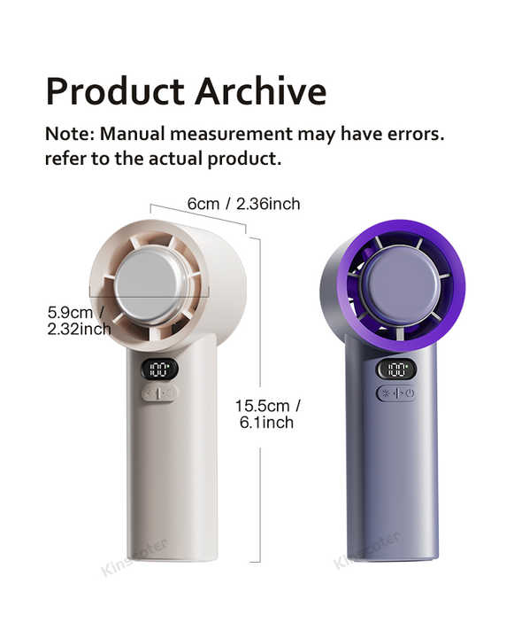 Outdoor 3600mah Handheld Charger Fan - High Speed & Portable