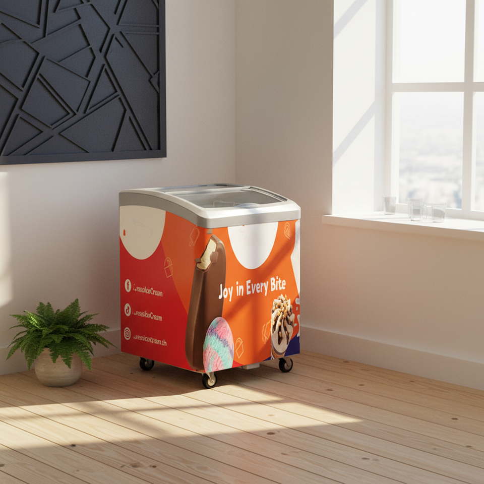 Commercial Ice Cream Display Mini Freezer Small-18℃~-28℃ Glass Freezer ...