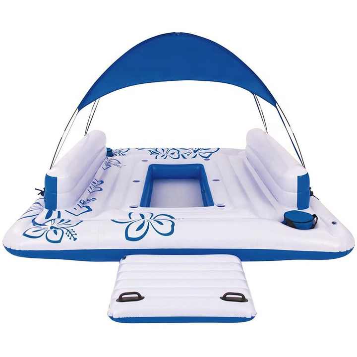 Inflatable Water Floating Island for Six People - Pool Fun