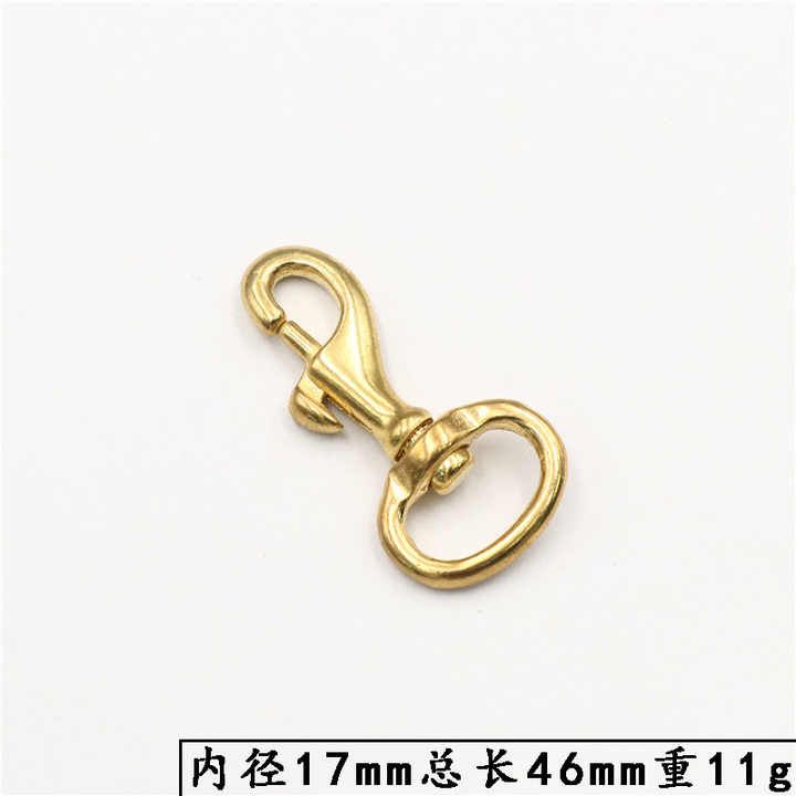 Solid Brass Snap Hook Carabiner Bolt Swivel Trigger Clip Lobster Clasps ...