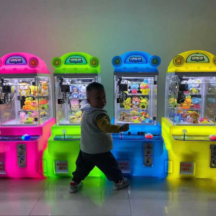 Coin Operated Game Machine Mini Plush Toy Claw Crane Fun Doll Machine ...