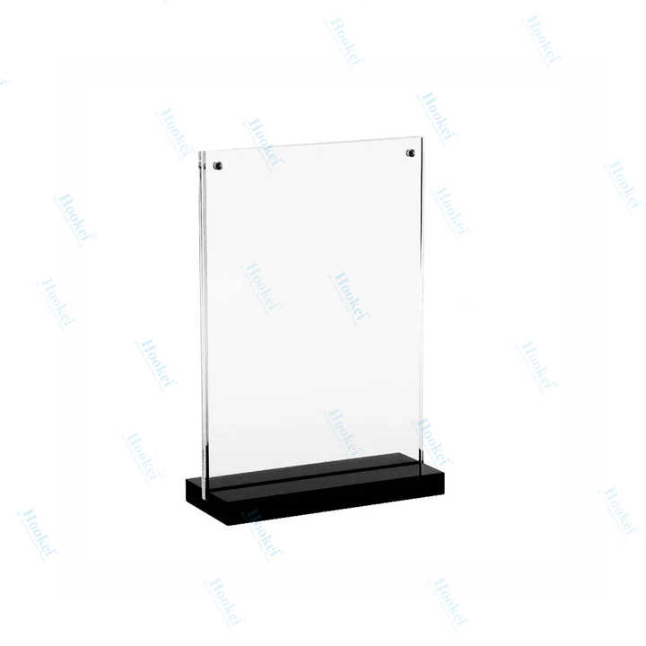 Transparent A4 /A5 / A6 Acrylic Display Frame Custom L Shape Slant Menu ...
