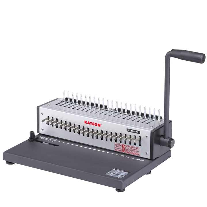 Rayson SD-1501A21 Manual Power Commercial Office Comb Book Binding Machine Factory's Plastic ...