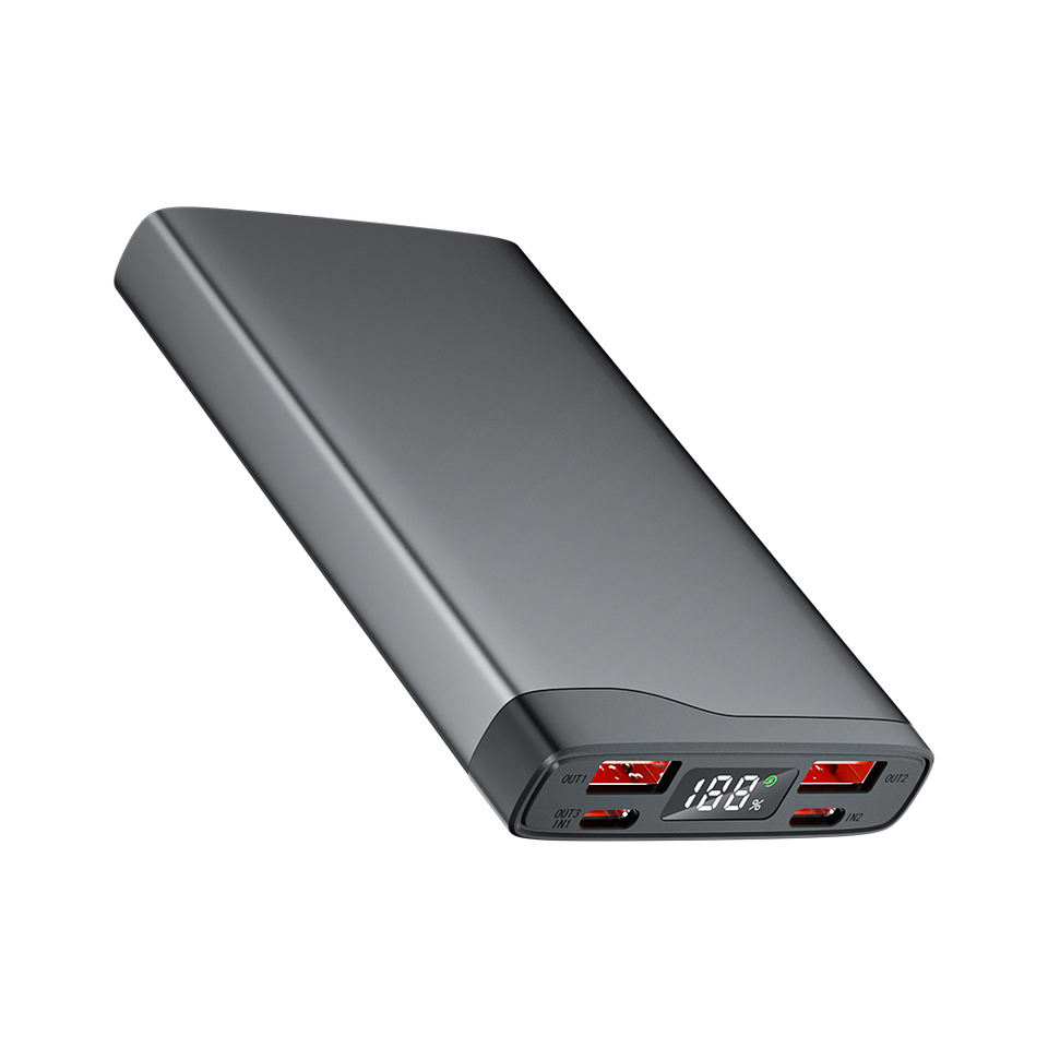 Portable Charger Slim Mini Power Bank Usb C Metal Powerbank 10000Mah ...