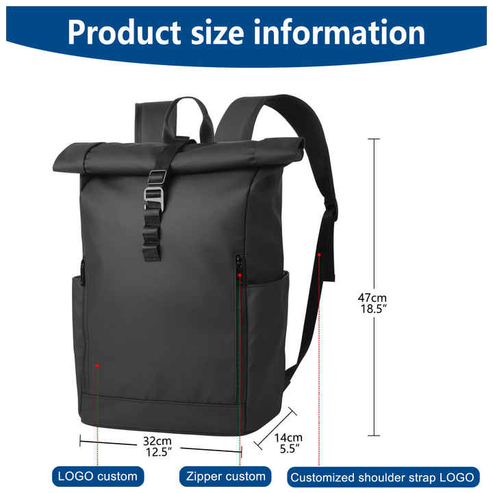 Custom Travel Tuck Modern Backpack - Expandable & Waterproof