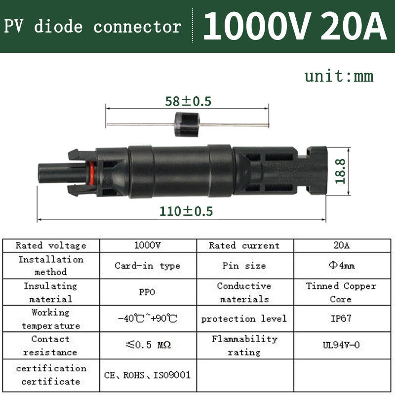 Secure Connections with Reliable pv 40 diode solar connector Solutions ...