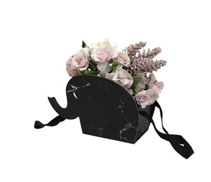 Wholesale Cute Animal Elephant Cutout Floral Boxes, Foldable Paper ...