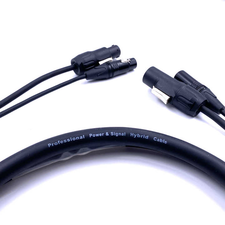 2 Meter Powercon True1 3 Pin DMX Combi Combo Hybrid Cable