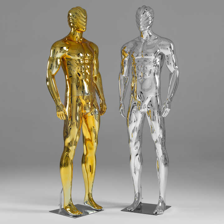 Electroplated Clothing Store Model Props, Male Full-body Sports Muscle ...