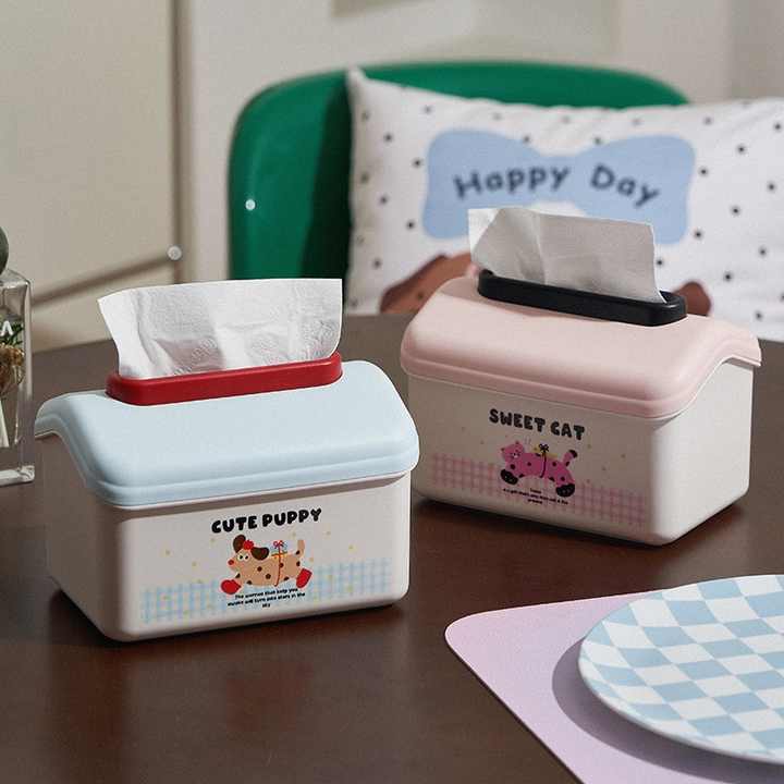 High-End Desktop Coffee Table Storage Container Cute Polka Dot ...