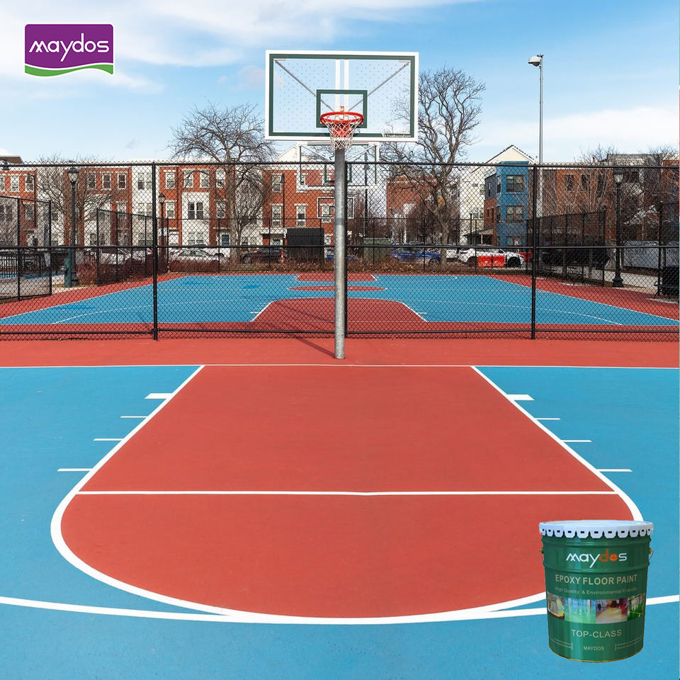 Indoor Basketball Court Floor Paint Epoxy Liquid Coating Self Leveling ...