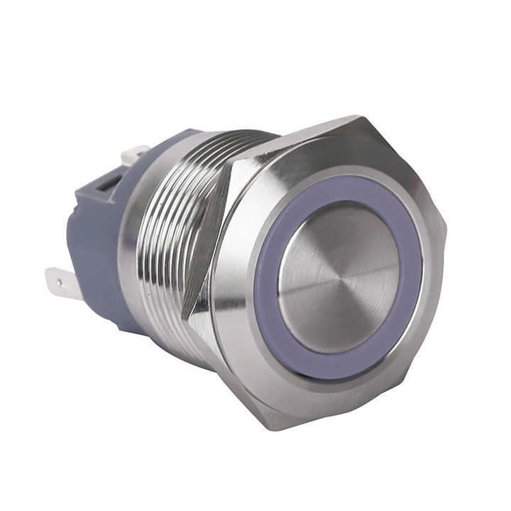 IP67 Self Lock Push Button Switch Momentary Metal High Current Red Wire ...