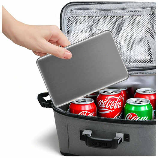 Stainless Steel Ice Packs for Camping Picnic Basket Keep Food Drinks ...
