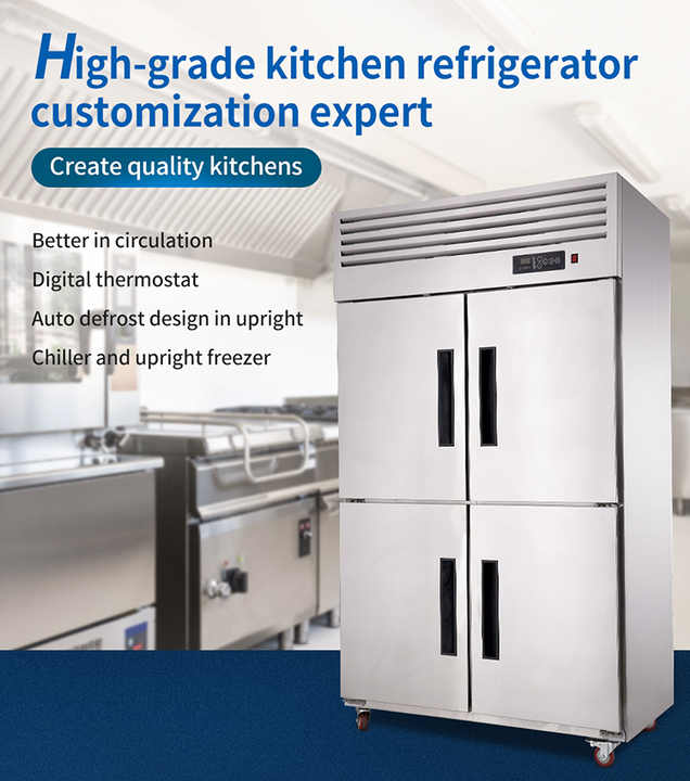 PROSKY Deep Display Fridge Freezer With Glass Door Display Refrigerator ...