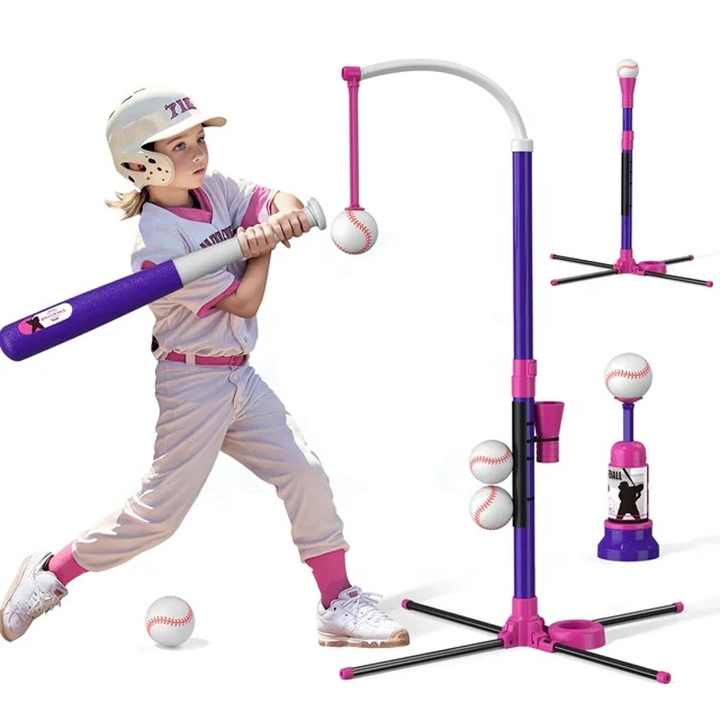 3 in 1 Baseball Batting Training Game Automatic Launcher Hanging Tee ...