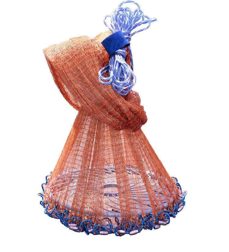 High Quality American Style Cast Net 4FT-12FT Brown Fish Net ...
