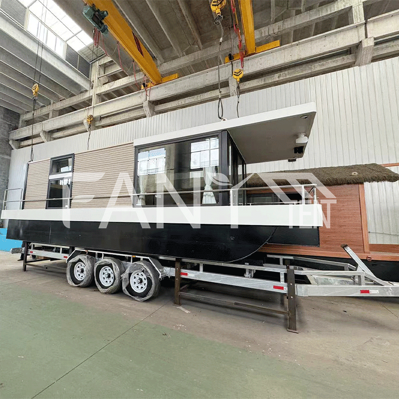 Mini Electric Solar Houseboat - Trailerable & Customizable