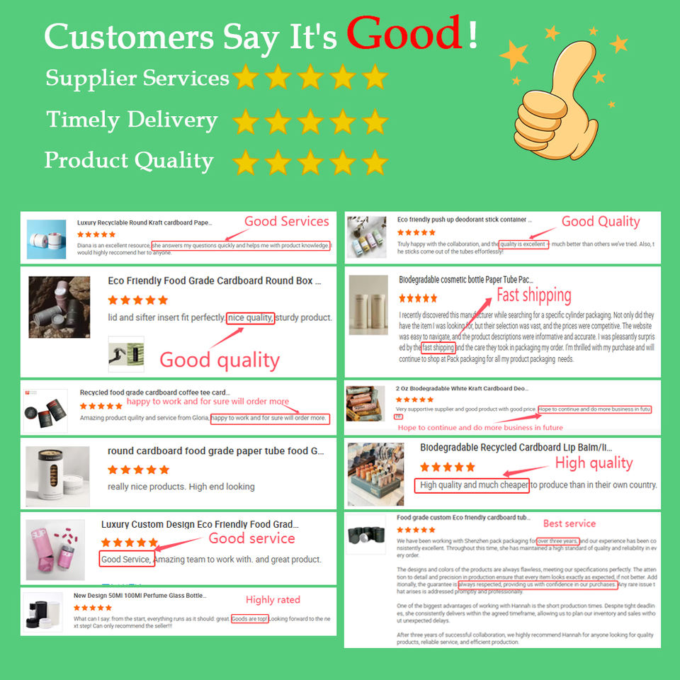 Food Grade Organic Paper Canister Airt Empty Container for Protein ...