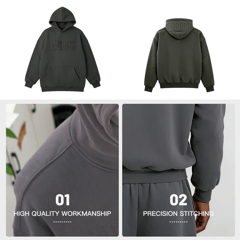High Quality 3D Custom Emboss Hoodie 3D Puff Print Heavyweight Cotton ...