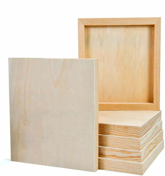Natural Unfinished Solid Pine Wood DIY Picture Frames for Arts & Crafts ...
