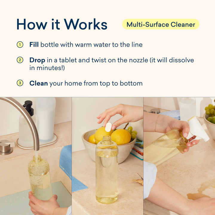 Multi-surface Cleaner Multi Purpose Refills Cleaning Tablets with Eco ...