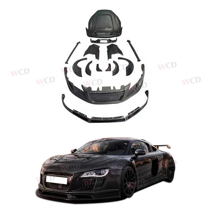 PPI Style Wide Body Kit FRP and Carbon Fiber for Audi R8 Bumper Engine ...