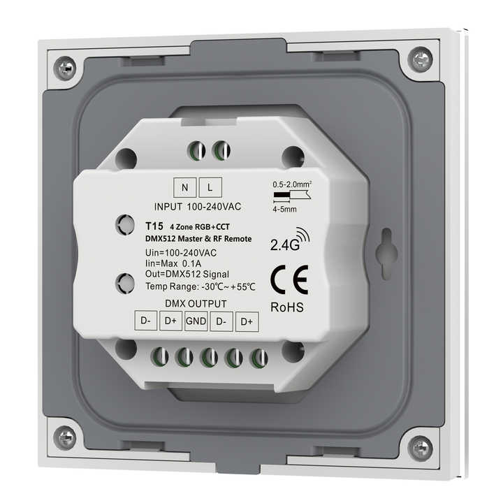 SKYDANCE T15 RGB+CCT LED Strip Controller - 4 Zones DMX512