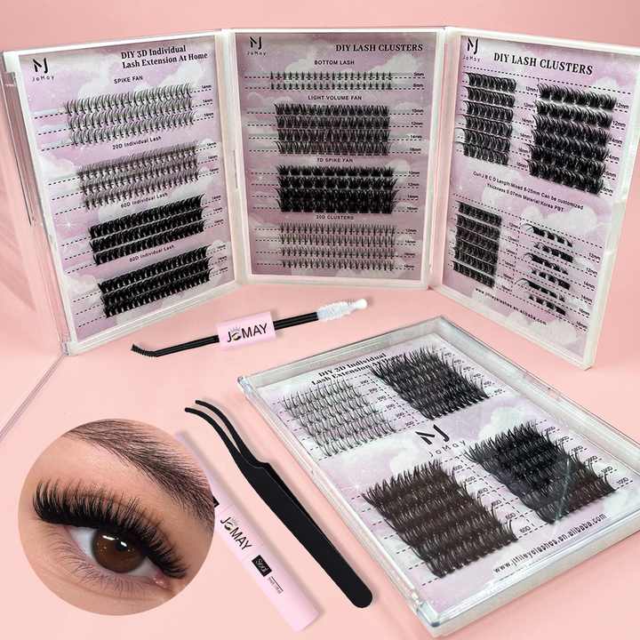 Wholesale Individual Lash Clusters KIT Mix 8-25MM BOTTOM Eyelash ...