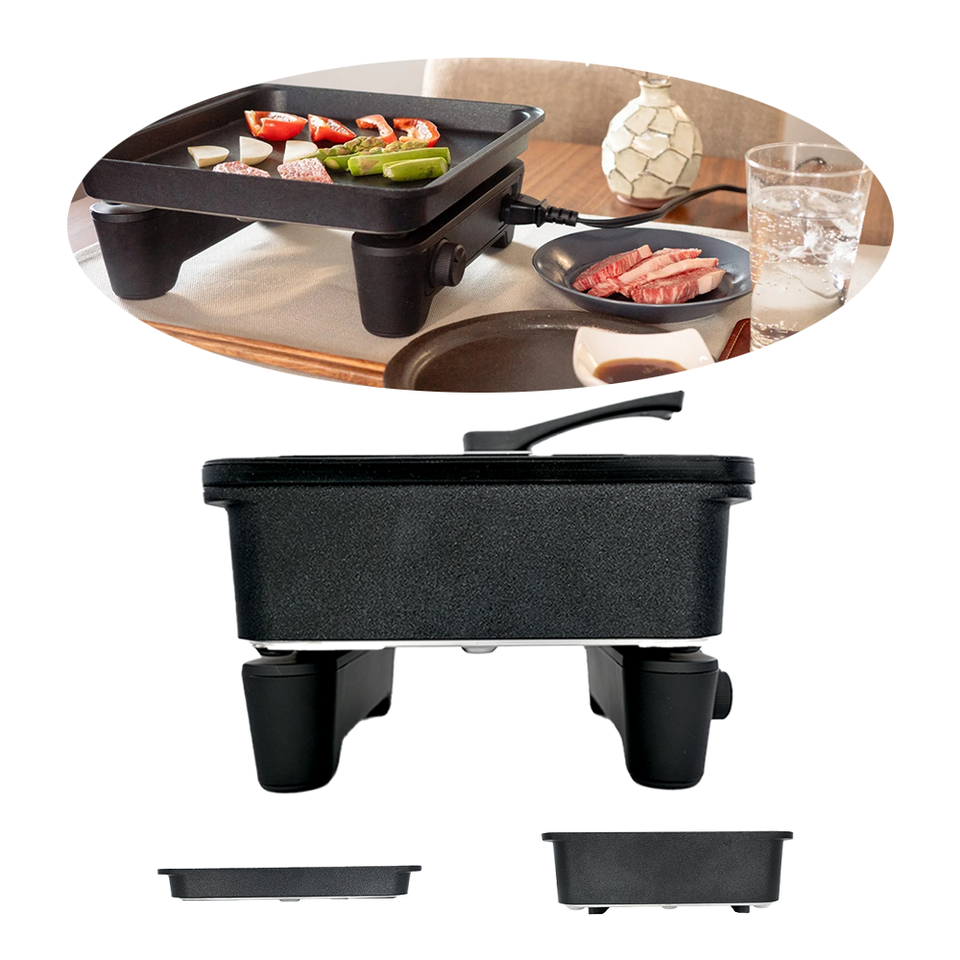 Multi-Function Electric Hot Pot Tempered Glass Lid Non-Stick Coating ...