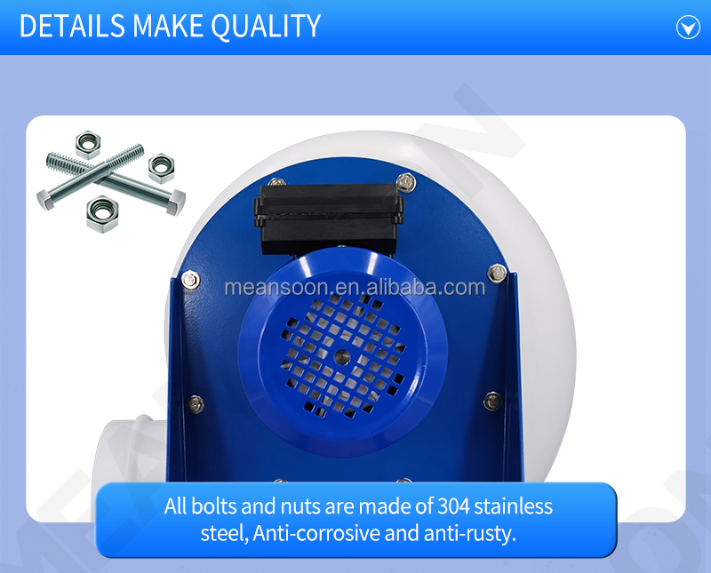 MPCF-200-B2S Corrosion-resistant PP centrifugal fan for laboratory ...