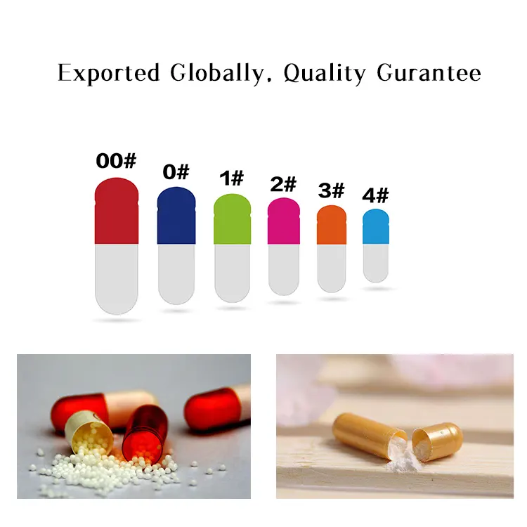 Factory Custom Empty Gelatin Capsules Pearl Color Size 00 & 0 Hard ...