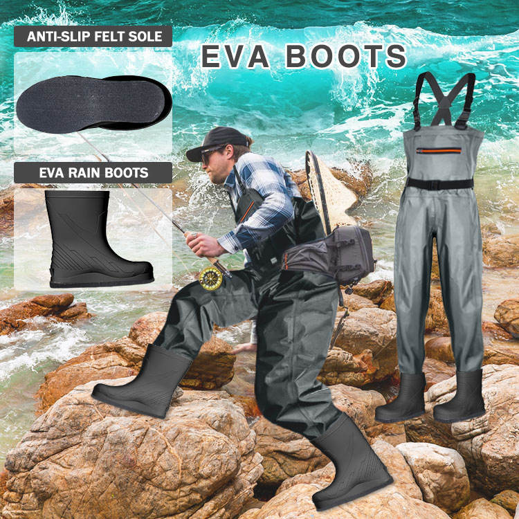 OEM Lightweight EVA Boots Breathable Felt Sole Waterproof Fly Fishing ...