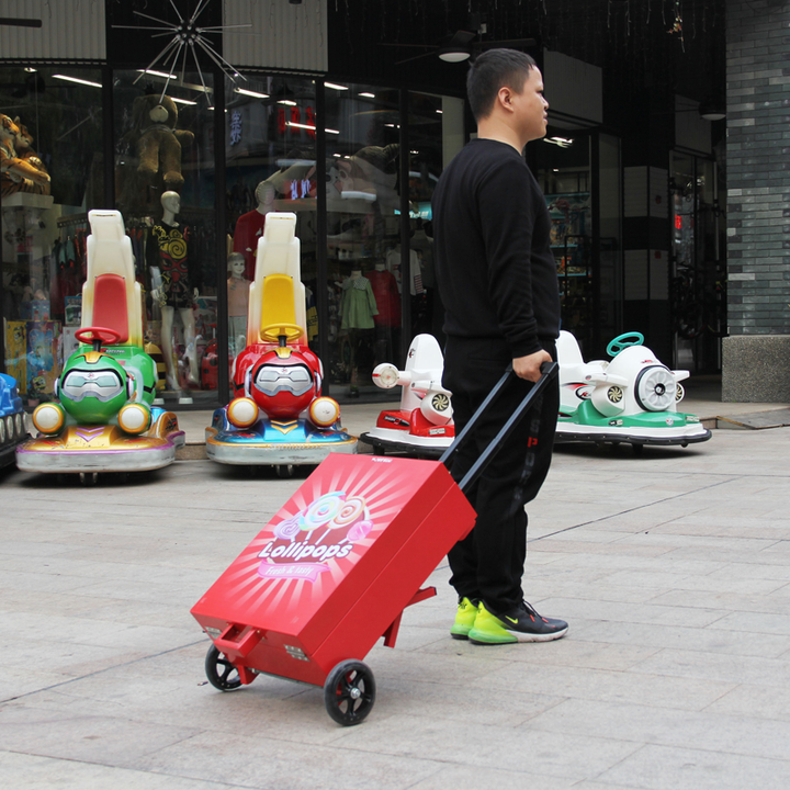 Metal Folding Candy Vending Cart - Eco-Friendly Display