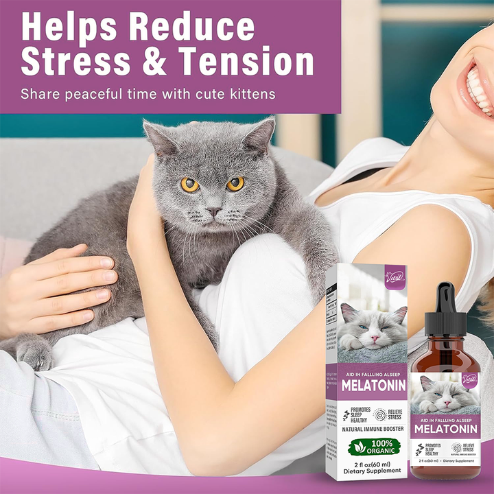 Melatonin Drops for Cats Immune Support Fast Absorption Cat Nerve ...