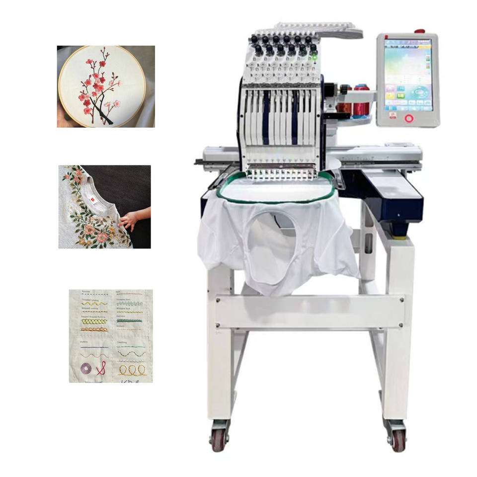 Single Head 15 Needle Computerized Automatic Cap Embroidery Machine ...