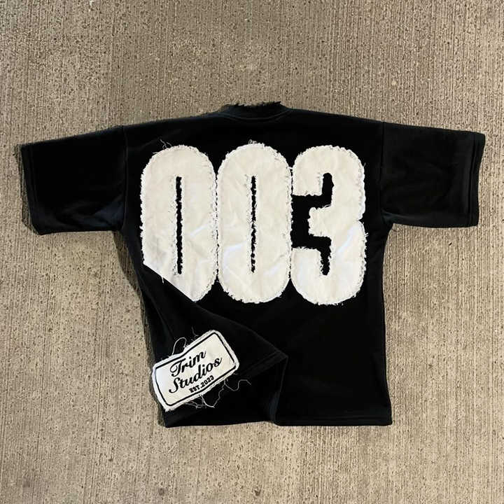 Custom Men Drop Shoulder Heavy Cotton Crew Neck Tee Oversized Applique ...