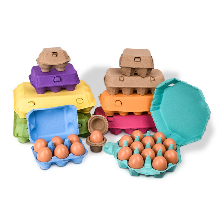 Custom Color Egg Cartons - Eco-Friendly Paper Pulp Trays