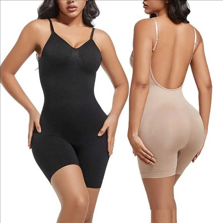 Seamless Low Back Bodysuit Shapewear Full Body Compression Butt Lifting and Tummy Snatching ...