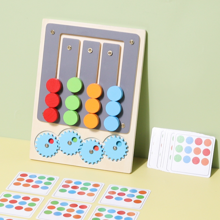 High Quality Children Educational Color Matching Game Wooden Four Color ...