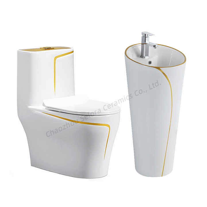 Modern Luxury Bathroom Complete Sanitary Ware One Piece Ceramic Commode ...