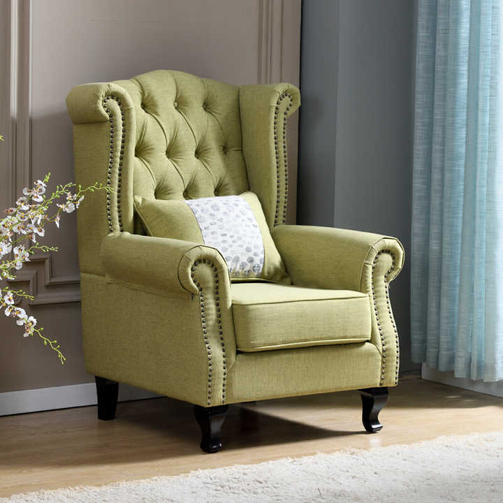 Chesterfield Stoff Queen Anne Ohren sessel mit hoher Ruckenlehne Chesterfield Armchair Lounge Chairs Alibaba