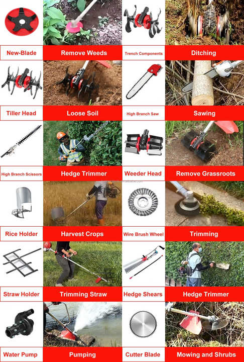 4 Stroke Knapsack Brush Cutter Machine Multifunctional Farm 1.3kw ...