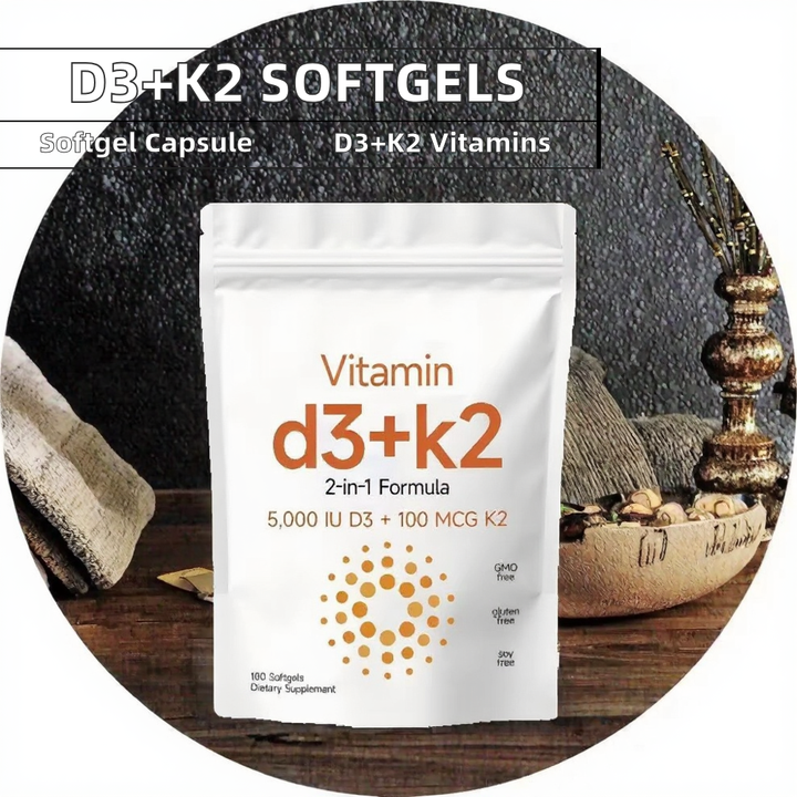OEM Softgel Capsules Vitamin D3+K2 D3 Food Supplement for Adults 30 ...
