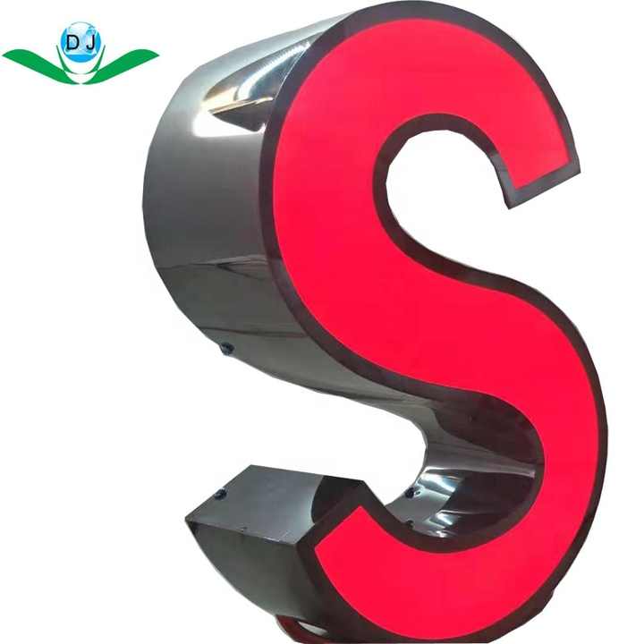 Stainless Steel Rimless Sign Letters - Illuminated Bar Signs